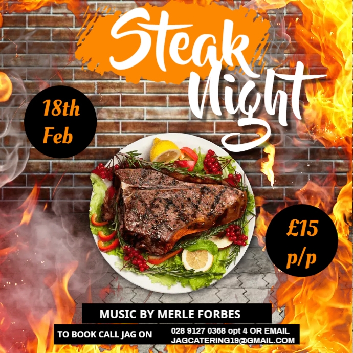 STEAK NIGHT | PosterMyWall