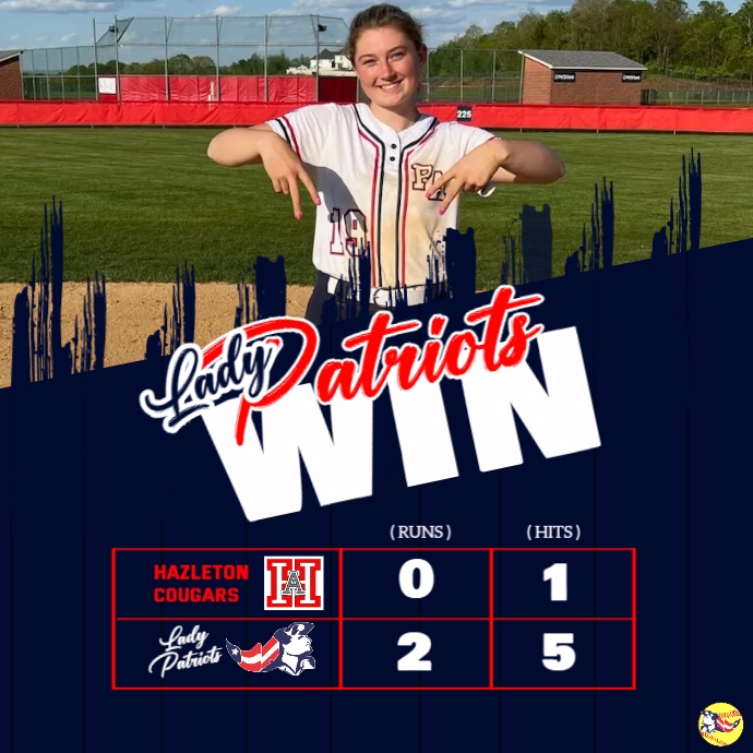 Copy of Lady Patriots softball win 2023 HAZ (1) | PosterMyWall