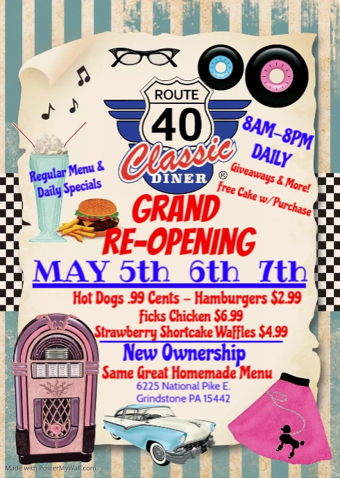 1950's birthday party invitation | PosterMyWall