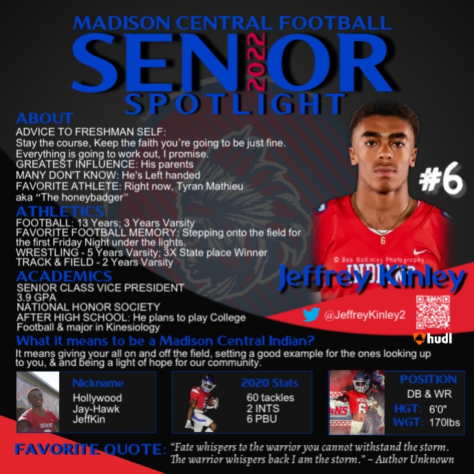 Kinley-Senior Spotlight | PosterMyWall