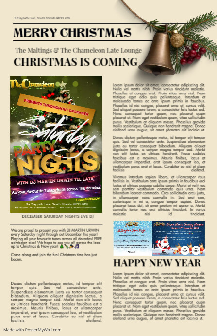 Copy of Newspaper, christmas Newsletter, magazine | PosterMyWall