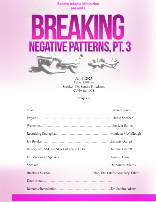 Copy of Breaking Negative Patterns conference (1) | PosterMyWall