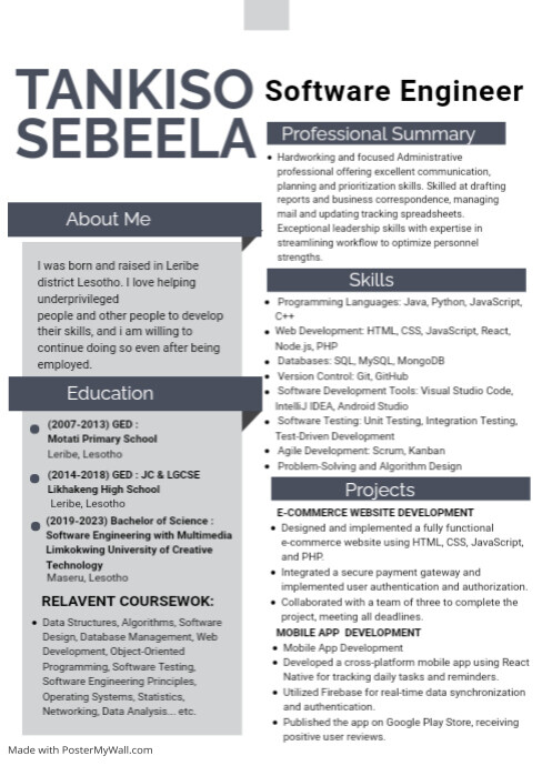 Formal Resume Template | PosterMyWall