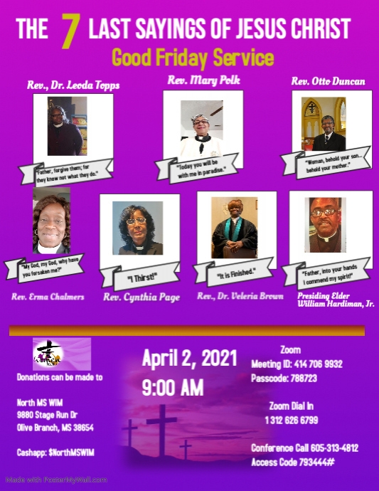 Copy of Seven Last 7 Sayings 2017 | PosterMyWall