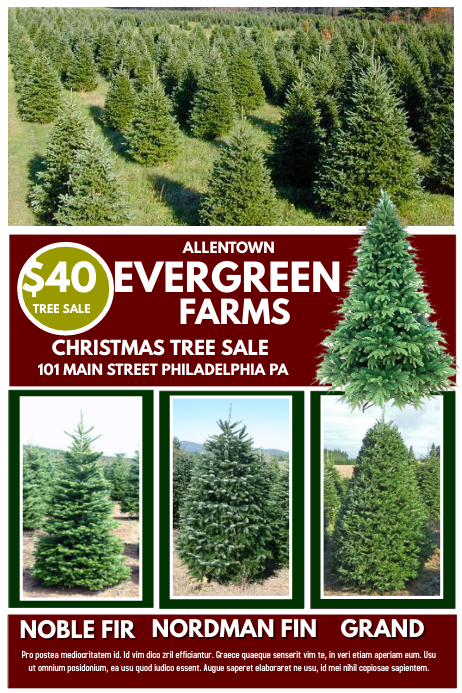 Christmas tree sale Template | PosterMyWall