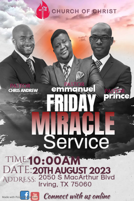 FRIDAY SERVICE TEMPLATE | PosterMyWall