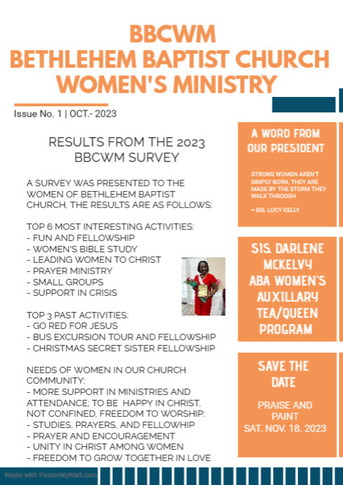 Orange Custom Branded Newsletter Page | PosterMyWall
