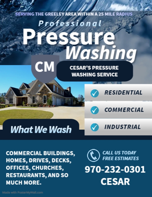 Pressure Washing Flyer | PosterMyWall