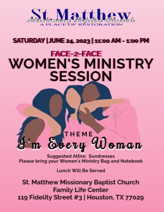 WOMEN'S MINISTRY MEETING | PosterMyWall