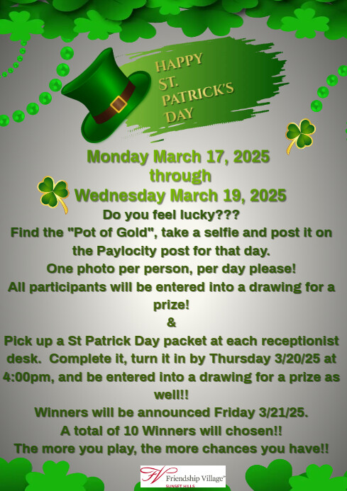Copy of shamrocks st patricks | PosterMyWall