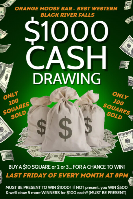 $1000 Cash Drawing | PosterMyWall