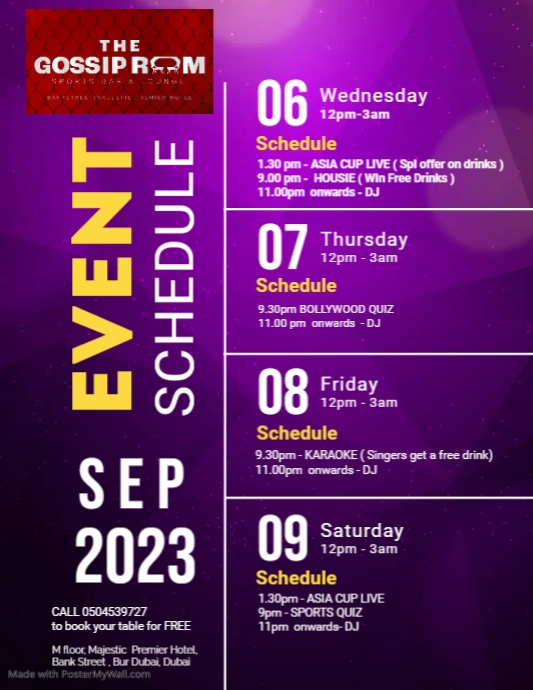 Event Schedule Design Template | PosterMyWall