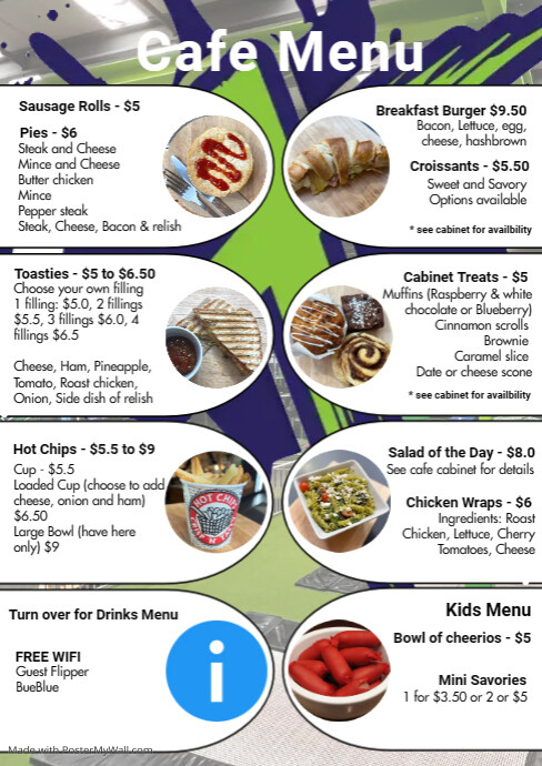 Copy of Cafe Menu Draft 2 | PosterMyWall