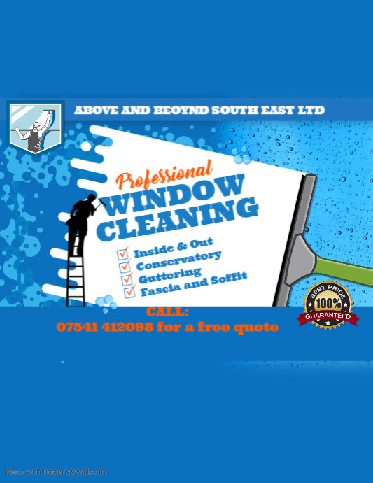 WINDOW CLEANING BANNER | PosterMyWall