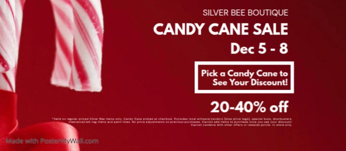 Candy Cane Sale Cover Photo | PosterMyWall