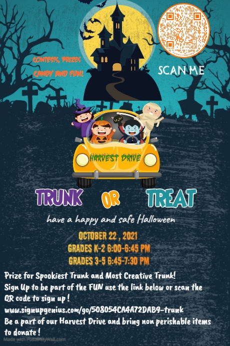 Copy of halloween, drive-thru trick or treat | PosterMyWall