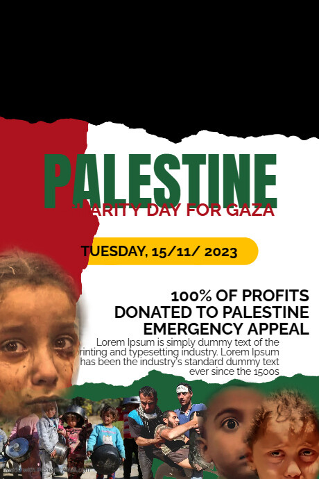 Palestine Charity Day Ad Poster Flyer | PosterMyWall