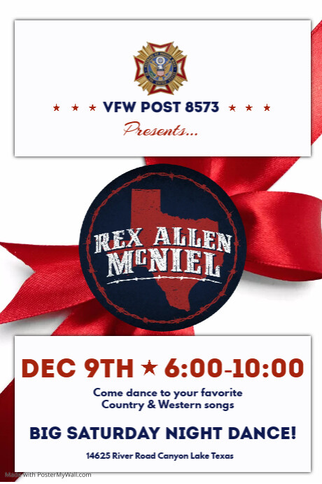 VFW Post 8573 Dec 10 | PosterMyWall