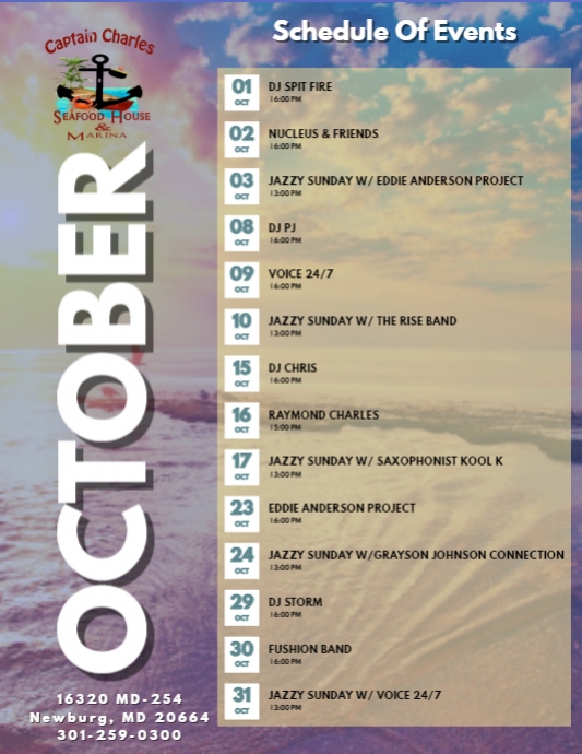 CC July Events Schedule Calendar Template | PosterMyWall