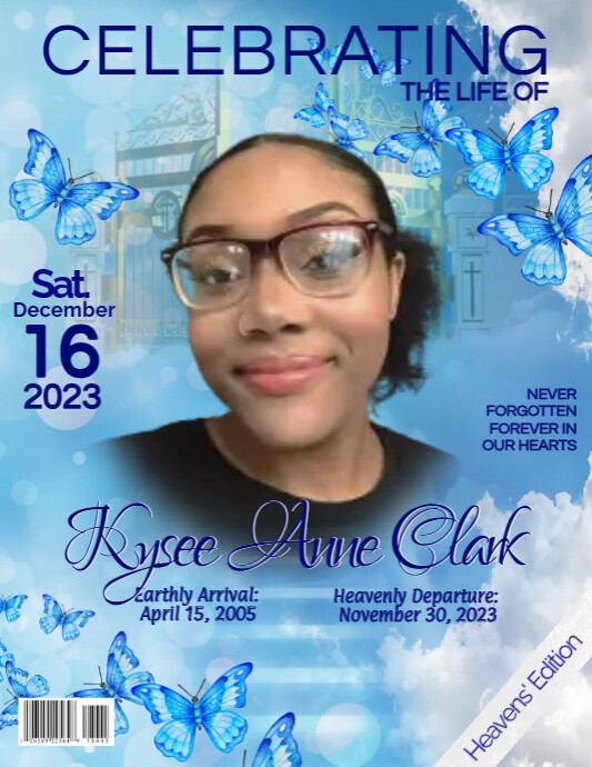 Black Magazine Style Funeral Program (1) | PosterMyWall
