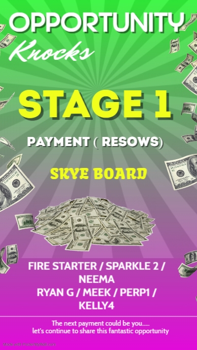 Copy of Friday October 08th stage 1 Payouts | PosterMyWall