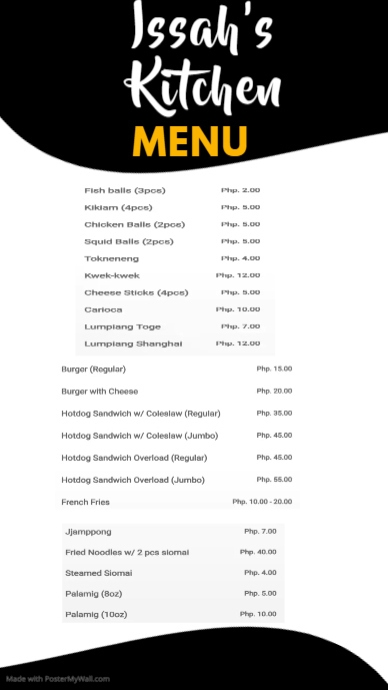 Restaurant Menu | PosterMyWall