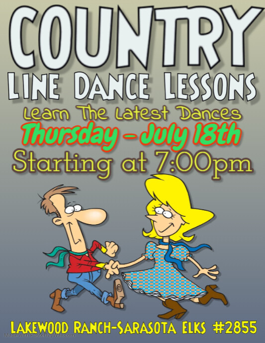 COUNTRY LINE DANCING EVENT FLYER | PosterMyWall