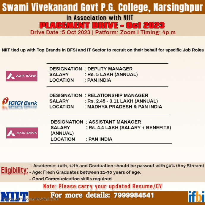 Copy of Narsinghpur PG clg (1) | PosterMyWall