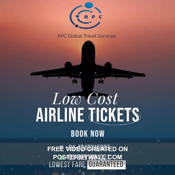 Cheap Flights Video Ad | PosterMyWall