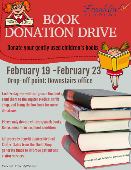 Book Donation Drive Flyer | PosterMyWall