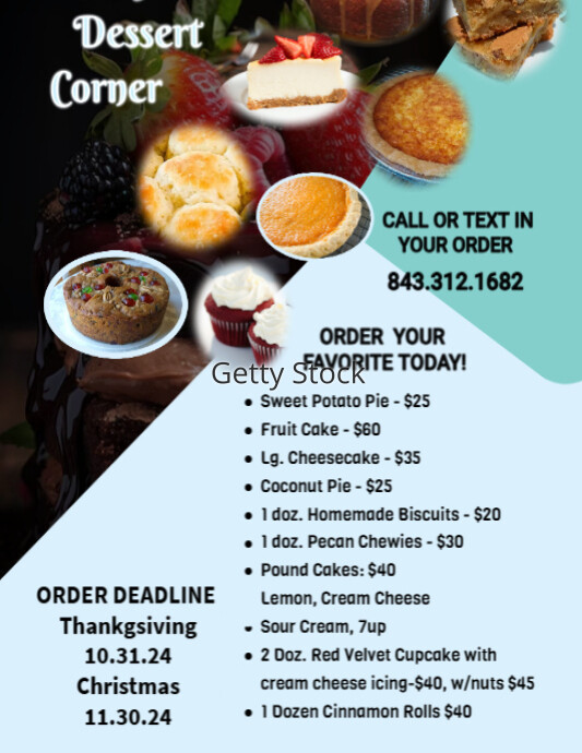 DESSERT CAKES BAKERS & PASTRIES FLYER AD | PosterMyWall