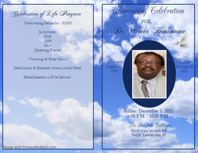 Funeral Program | PosterMyWall