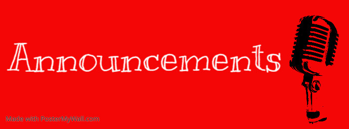 Announcements 2 Red | PosterMyWall