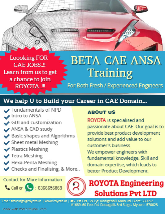 ANSA training Brochure - Design 3 | PosterMyWall