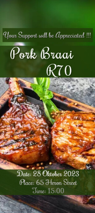 Braai chicken night (1) | PosterMyWall