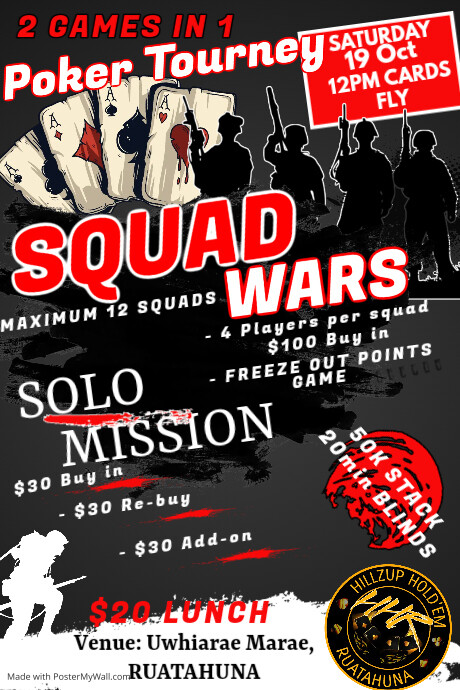 Poster SQUAD WARS | PosterMyWall