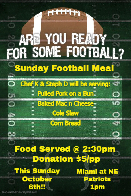 Football Party Bar Flyer Fantasy Football Poster Super Bowl | PosterMyWall
