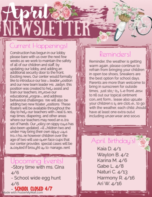 Monthly Newsletter Template | PosterMyWall