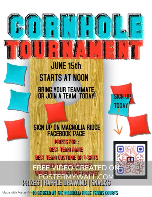 Copy of Copy of CORNHOLE TOURNAMENT | PosterMyWall