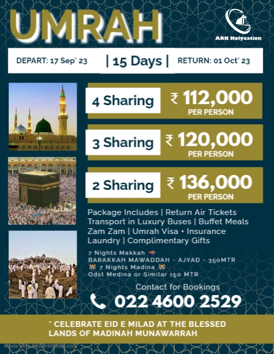 Umrah travel package flyer ads | PosterMyWall