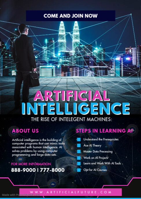 Artificial Intelligence Flyer | PosterMyWall