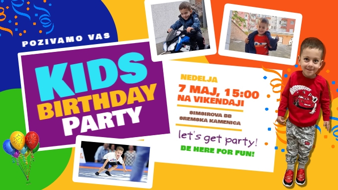 Kids Birthday Twitter Post | PosterMyWall