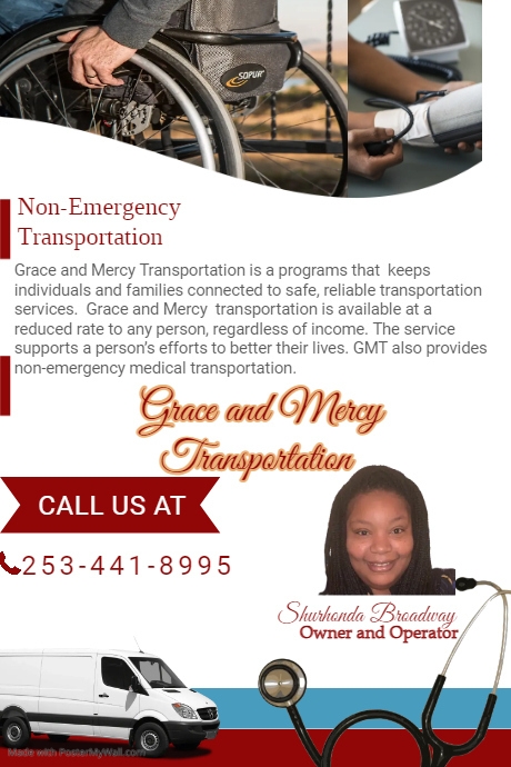 Red NEMT Advertisement Flyer | PosterMyWall