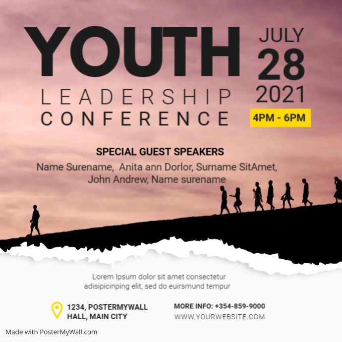Copy of youth conference | PosterMyWall