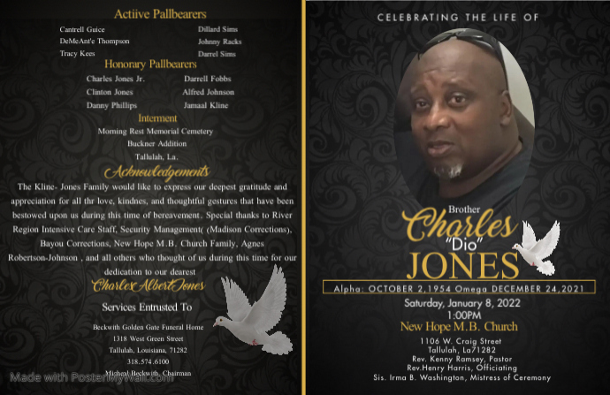 Copy of Black Obituary Cover | PosterMyWall