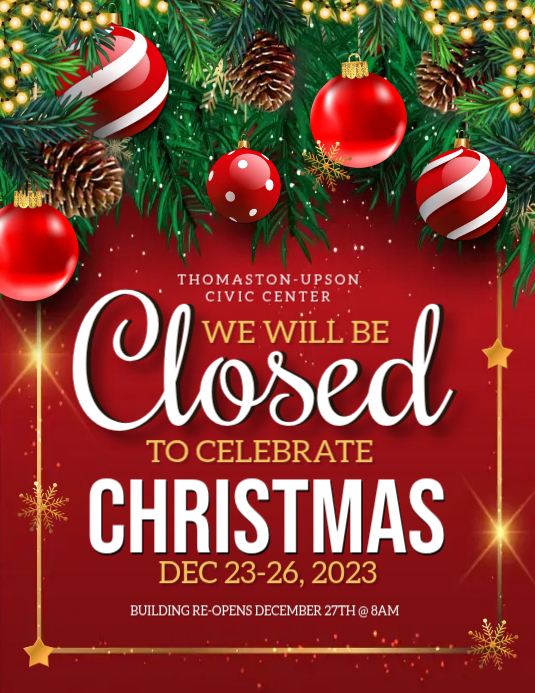 Copy of CHRISTMAS DAY STORE CLOSED TEMPLATE | PosterMyWall