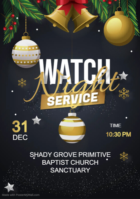 WATCH NIGHT SERVICE | PosterMyWall