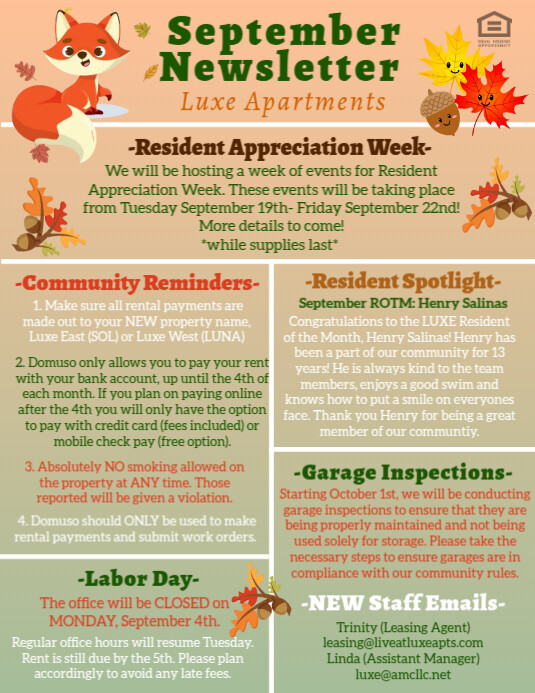 Copy of September Newsletter (1) | PosterMyWall