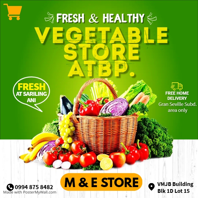 Fresh organic vegetable flyer | PosterMyWall