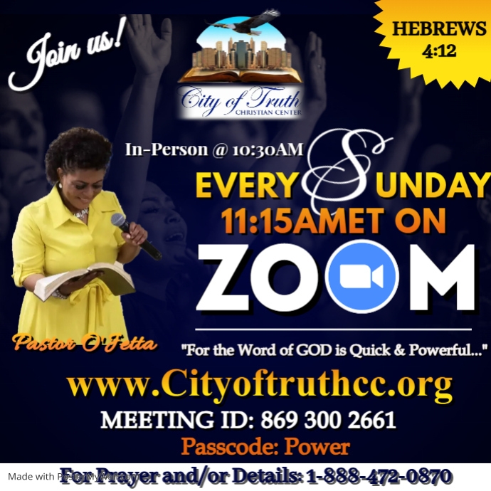 Copy of ZOOM church service FLYER (2) | PosterMyWall